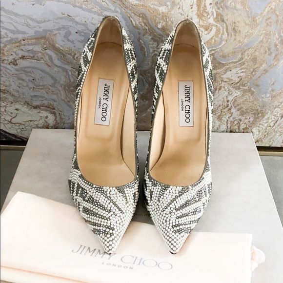 Jimmy Choo | Shoes | Jimmy Choo Anouk Pearl Crystal Embellished Pump ...